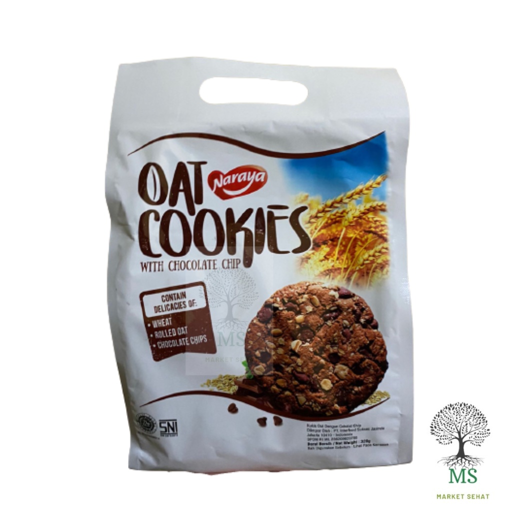Jual Naraya Oat Cookies with Choco Chip | Biskuit Gandum | Shopee Indonesia
