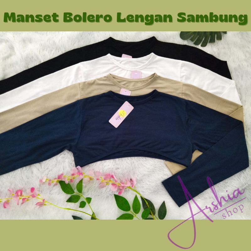 Jual Manset Lengan Sambung Bolero Crop Top Spandek Rayon Mangset ...