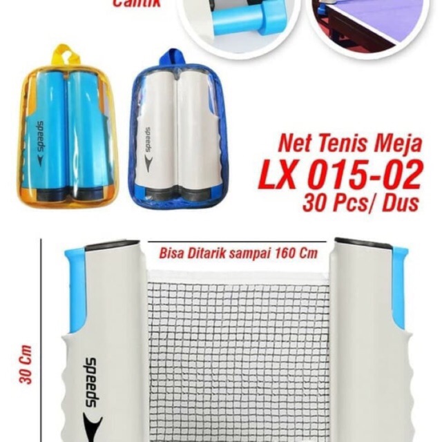 Jual Tiang Ping pong Net tenis meja speeds model tarik/Portable stretch ORIGINAL | Shopee Indonesia