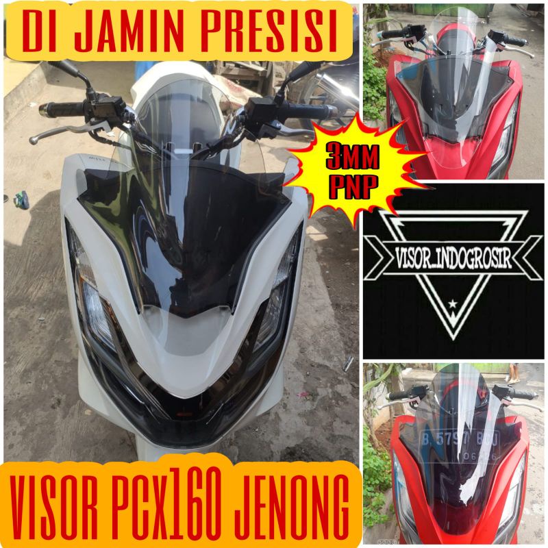 Jual visor pcx 160 jenong presisi - windshield PCX 160 3mm | Shopee ...