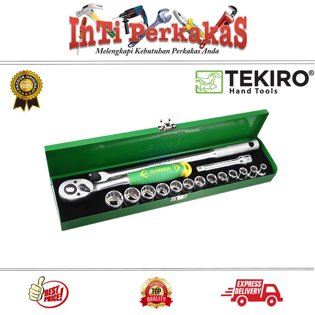 Jual Tekiro Socket Set 1/2 17 Pcs Box Besi - Kunci Sok Set Setengah ...
