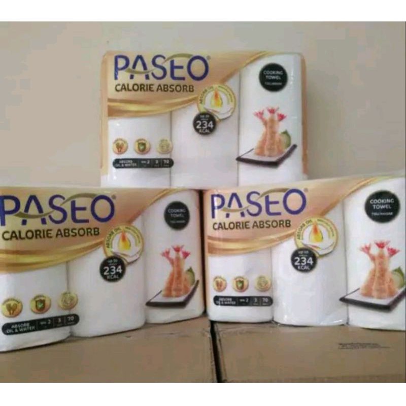 Jual tisu Paseo dapur kitchen towel 3 roll 70s-PASEO CALORIE ABSORB ...