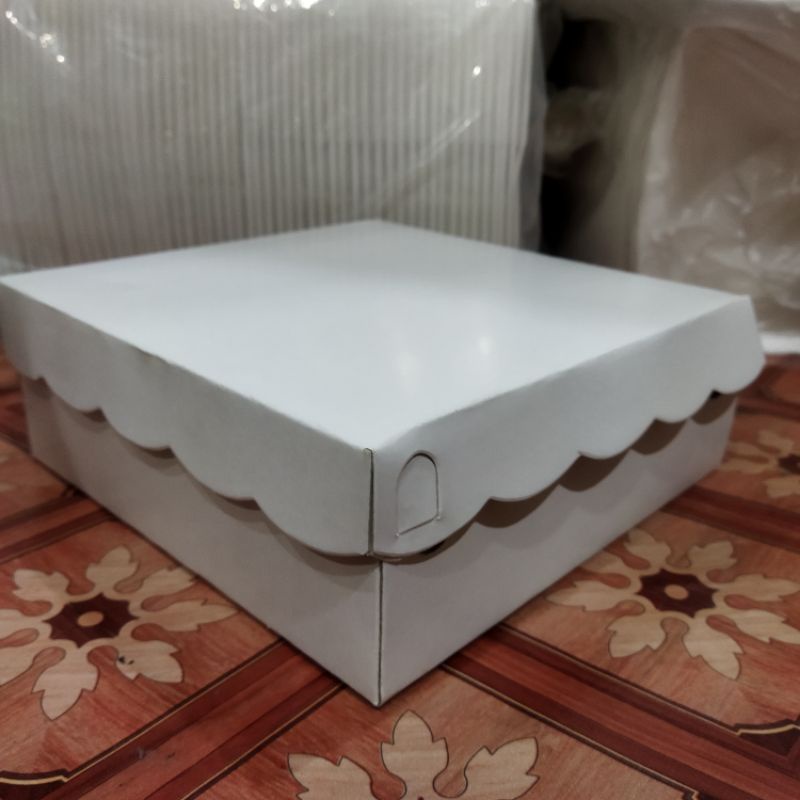 Jual Dus Nasi 20x20 Putih / Kotak Nasi R10K Putih 350GSM / Box Nasi ...