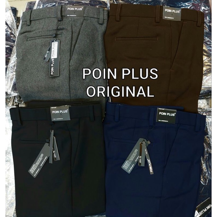 Jual CELANA BAHAN POIN PLUS SLIMFIT PRIA | Shopee Indonesia