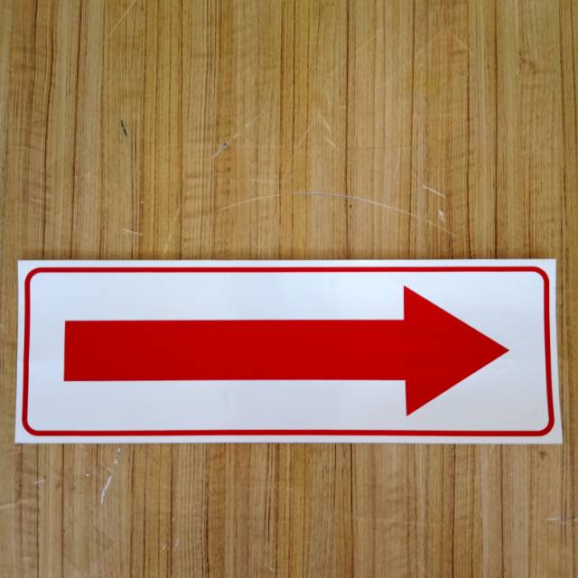 Jual Stiker K3 rambu safety.panah merah UK 10x30cm | Shopee Indonesia