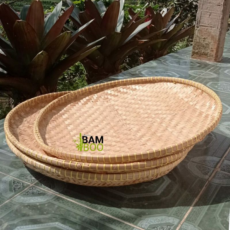 Jual Tampah Bambu Nyiru besar Diameter 55 cm tampah tumpeng murah ...