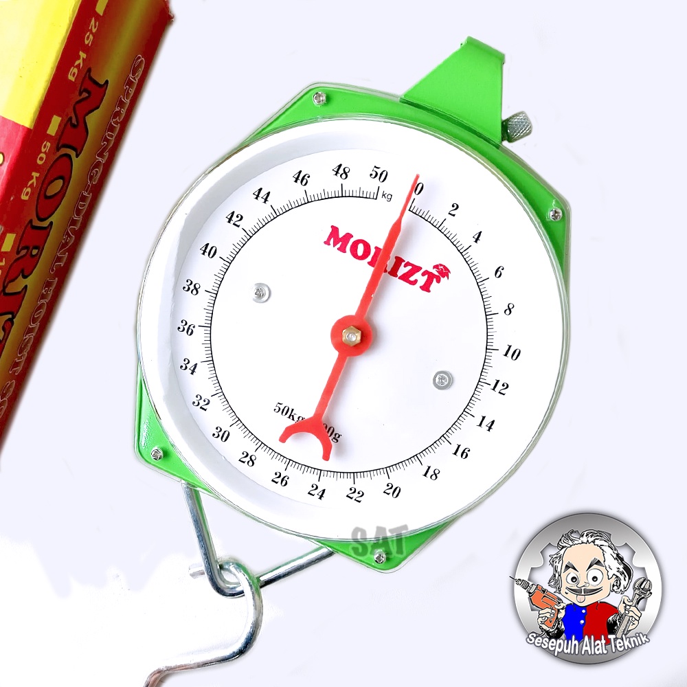 Jual Timbangan Gantung 50 kg MORIZT Besi / Timbangan Besi Gantung Jarum ...