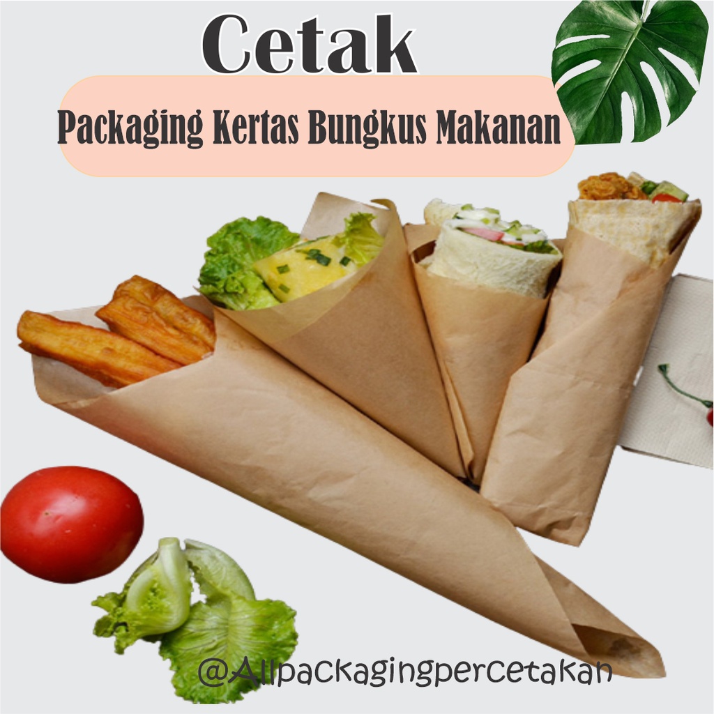 Jual CETAK PACKAGING KERTAS BUNGKUS MAKANAN CUSTOM / PACAGING KERTAS ...