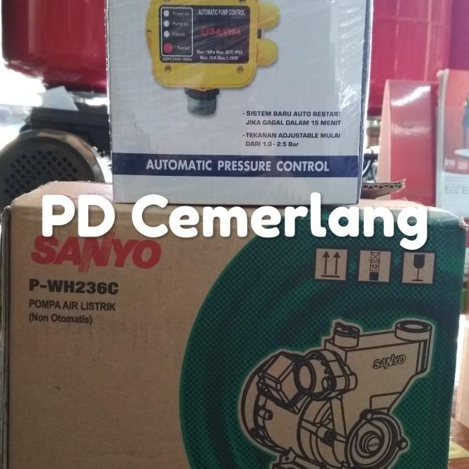 Jual Pompa Booster Sanyo Pendorong 200 Watt Otomatis Digital | Shopee Indonesia