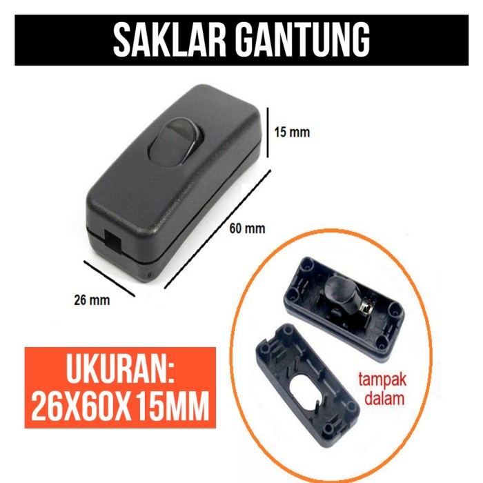 Jual Saklar Gantung Switch 1 Tombol On Off Bedside Bed Side Lampu Meja ...