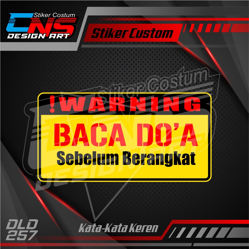 Jual Stiker Warning/Peringatan Kata-Kata Lucu/Kocak/Keren Ukuran 20cm - Stiker Variasi Mobil ...