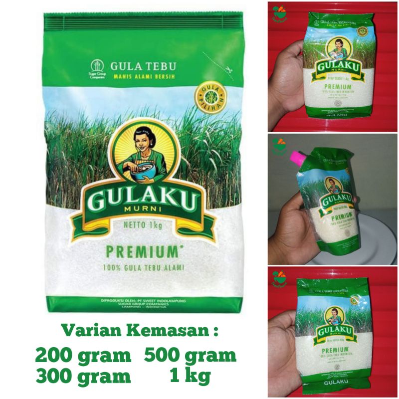 Jual GULA PASIR GULAKU - 200 gram, 300 gram, 500 gram, 750 gram, 1 kg ...