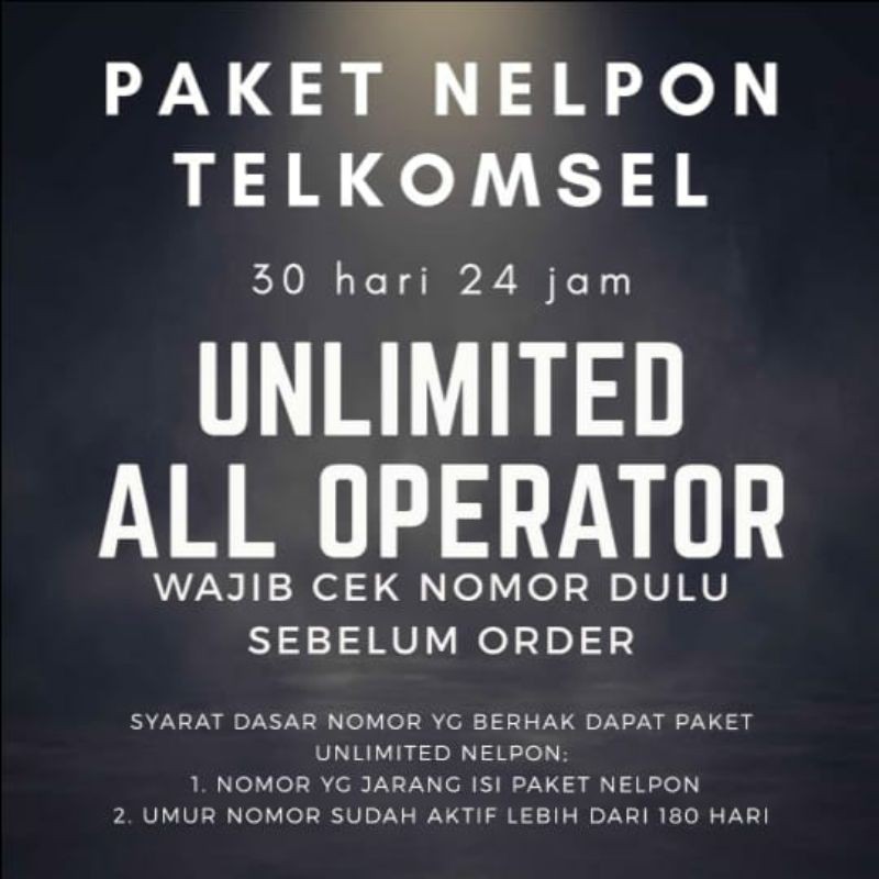 Jual PAKET NELPON UNLIMITED TELKOMSEL | Shopee Indonesia