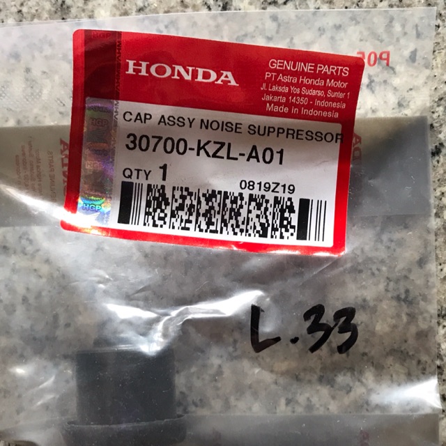 Jual Cop Busi Tutup Busi Honda Beat ESP Spacy New Scoopy ESP 30700 KZL ...
