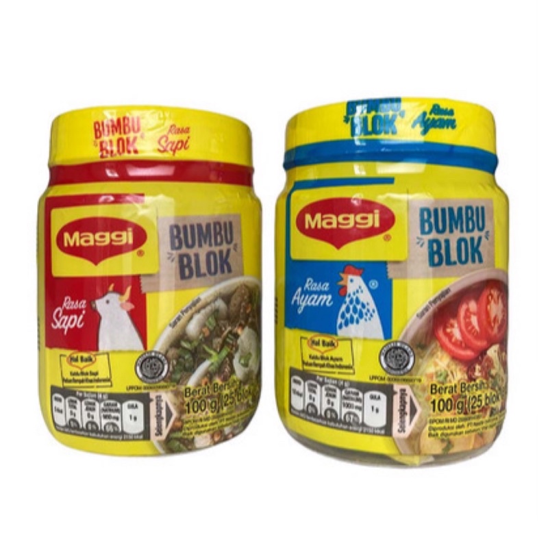 Jual MAGGI BUMBU BLOCK 100GR - Rasa Ayam / Sapi | Shopee Indonesia