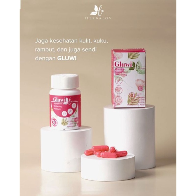 Jual GLUWI HERBALOV | Suplement whitening premium | Mencerahkan seluruh ...