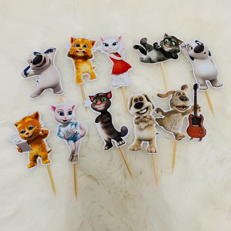 Jual Talking Tom And Friends Topper Cupcake Birthday / Hiasan Kue Ulang ...