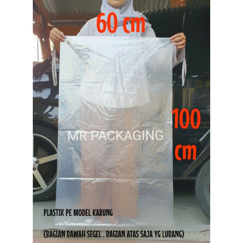 Jual Plastik Besar 60x100cm | Kantong Plastik PE Bening Transparan ...