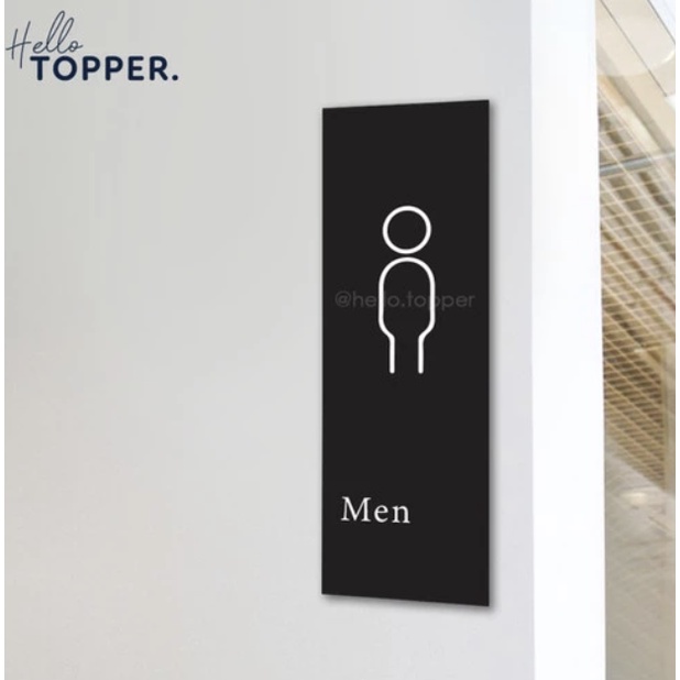 Jual Sign Board Toilet Men Pria Restroom Acrylic UV Print Potrait ...