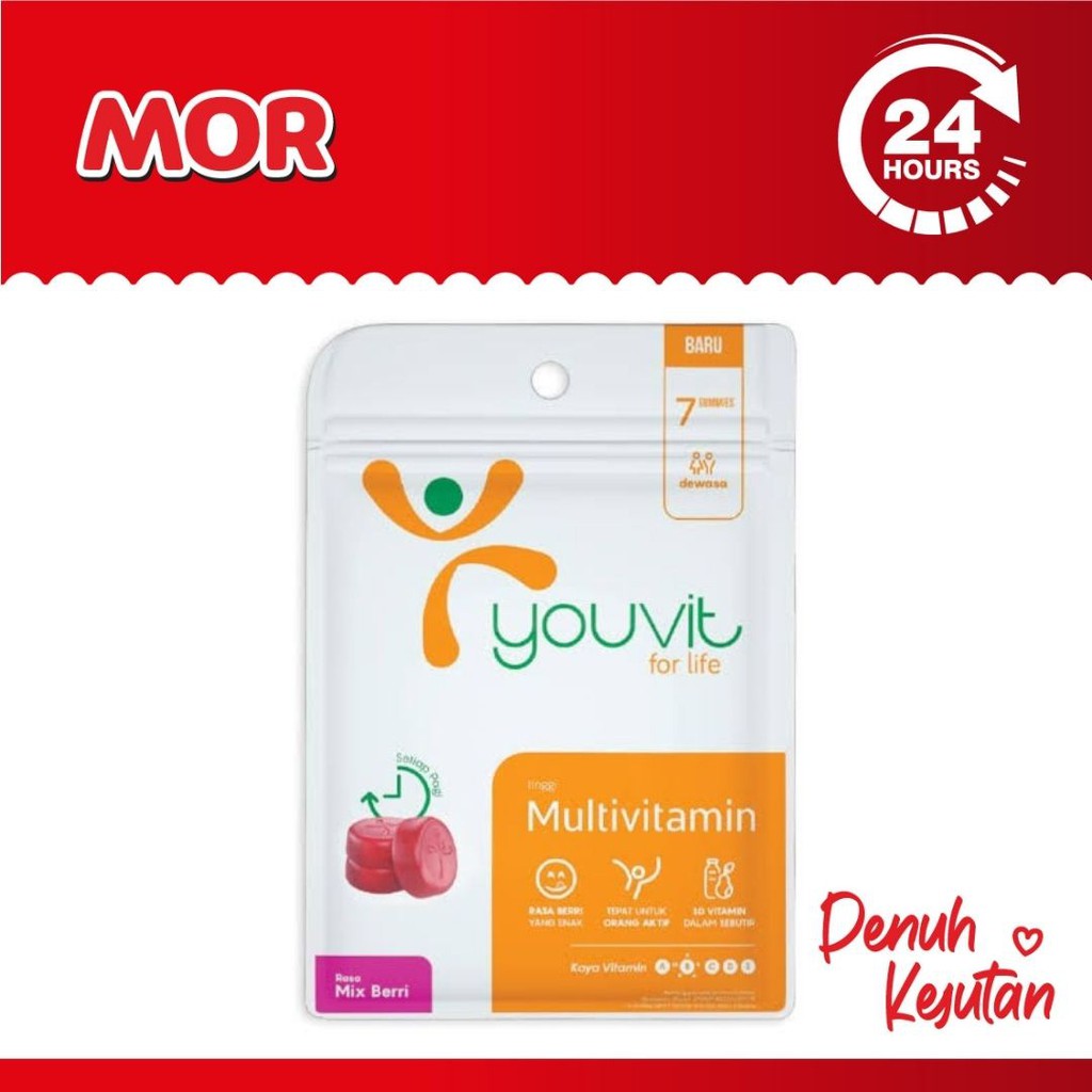 Jual YOUVIT Dewasa 7 Day Multivitamin Rasa Mix Berri | Shopee Indonesia