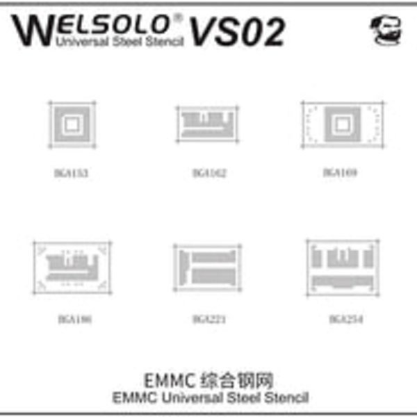 Jual CETAKAN IC WELSOLO VS02 FOR EMMC UNIVERSAL STEEL STANCIL ORIGINAL | Shopee Indonesia