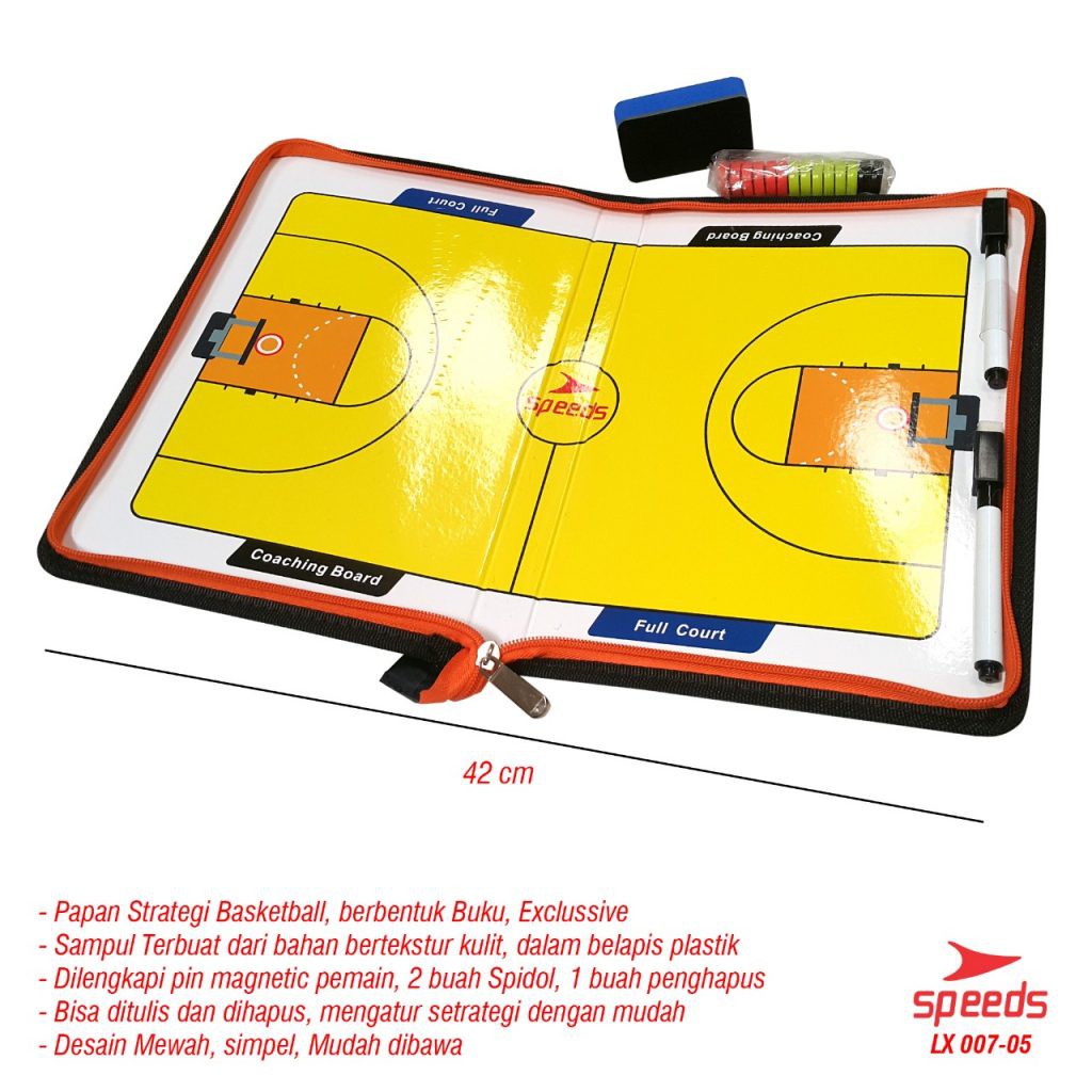 Jual SPEEDS Papan Strategi Taktik Pelatih Basket BasketBall Coach Board ...