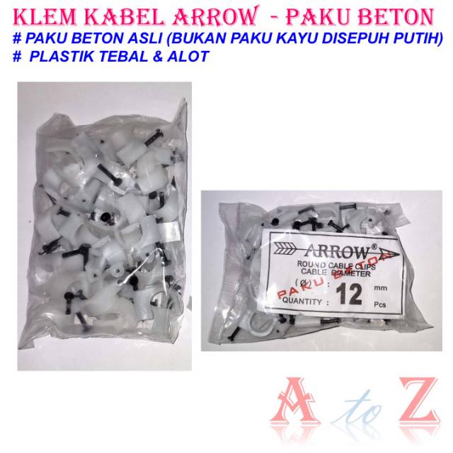 Jual Cable clip kabel klip klem kabel no.12 (12mm) | Shopee Indonesia
