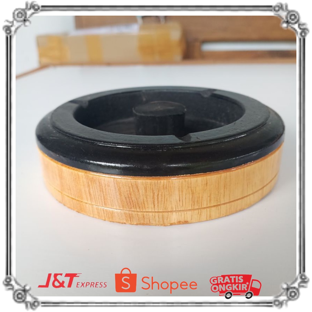 Jual ASBAK ROKOK KAYU KREM HITAM/ASBAK ROKOK/ ASBAK ROKOK AESTHETIC ...