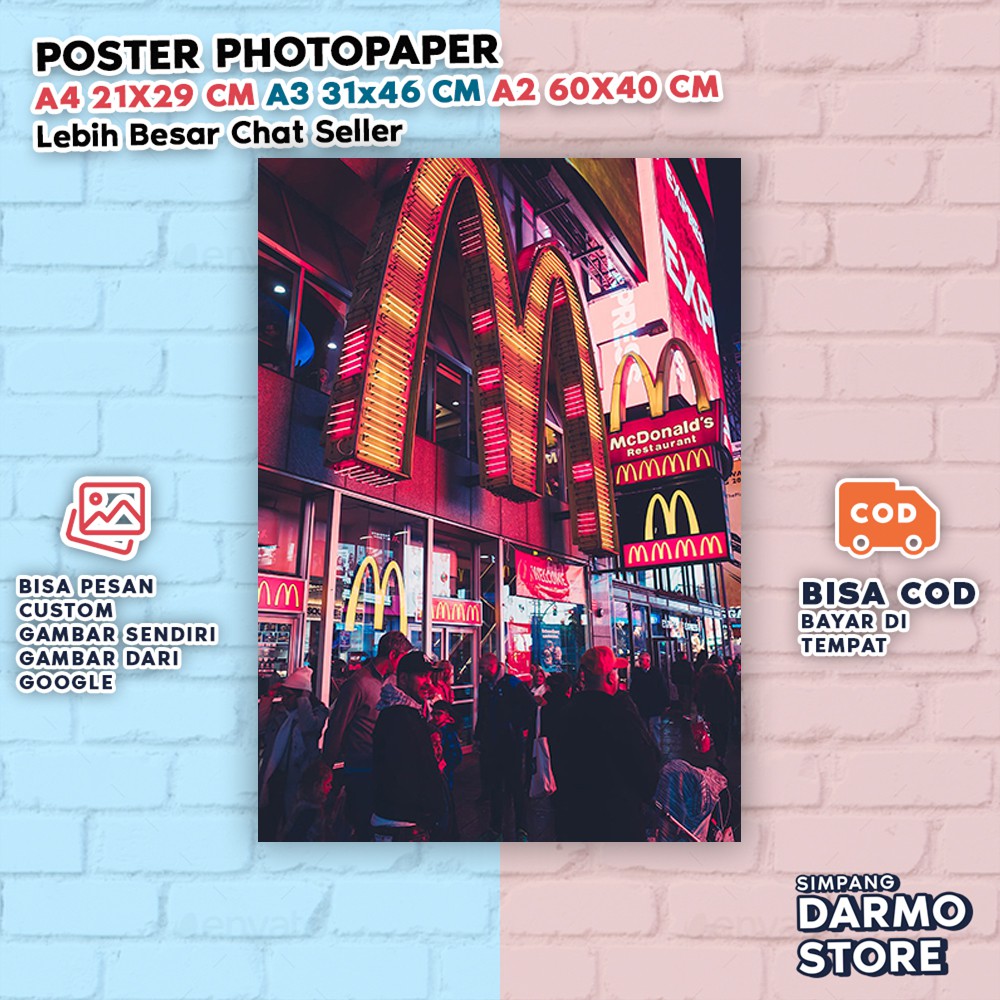 Jual Poster McDonald Versi Vintage Retro dan Terbaru Colabs MCD X BTS ...