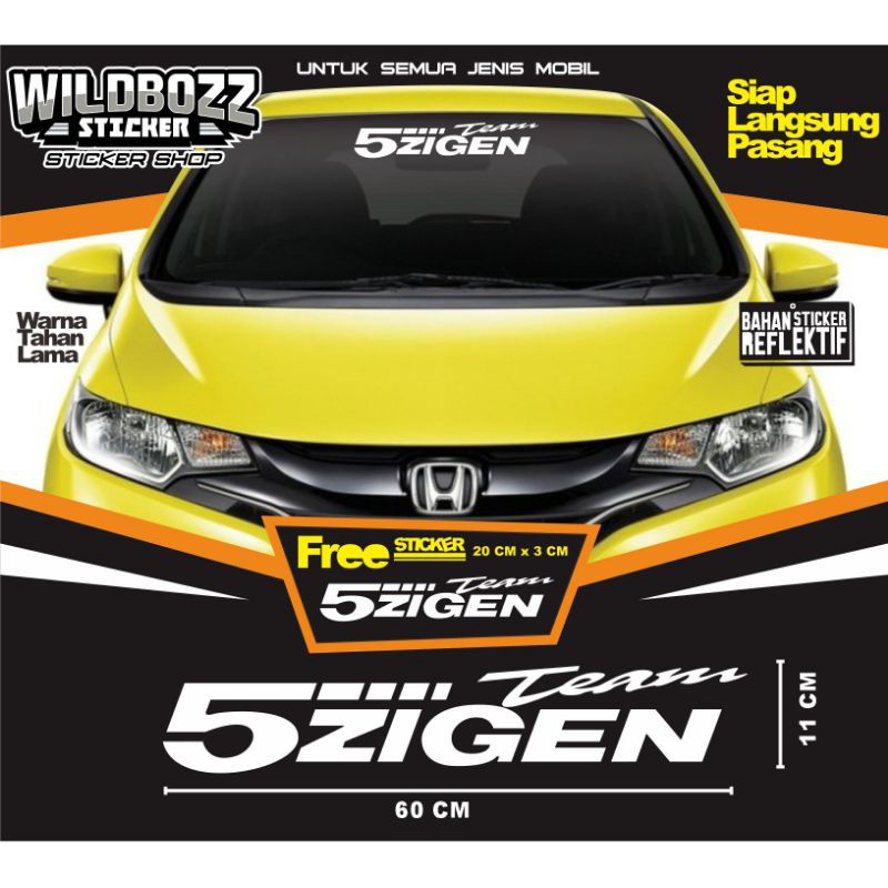 Jual Sticker kaca depan mobil 5zigen | Shopee Indonesia