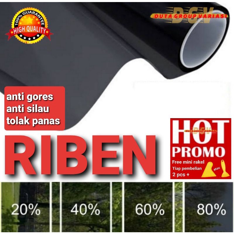 Jual SALE.!! riben (hitam) kaca film mobil rumah ruko kantor gedung dll gelap dari luar terang ...