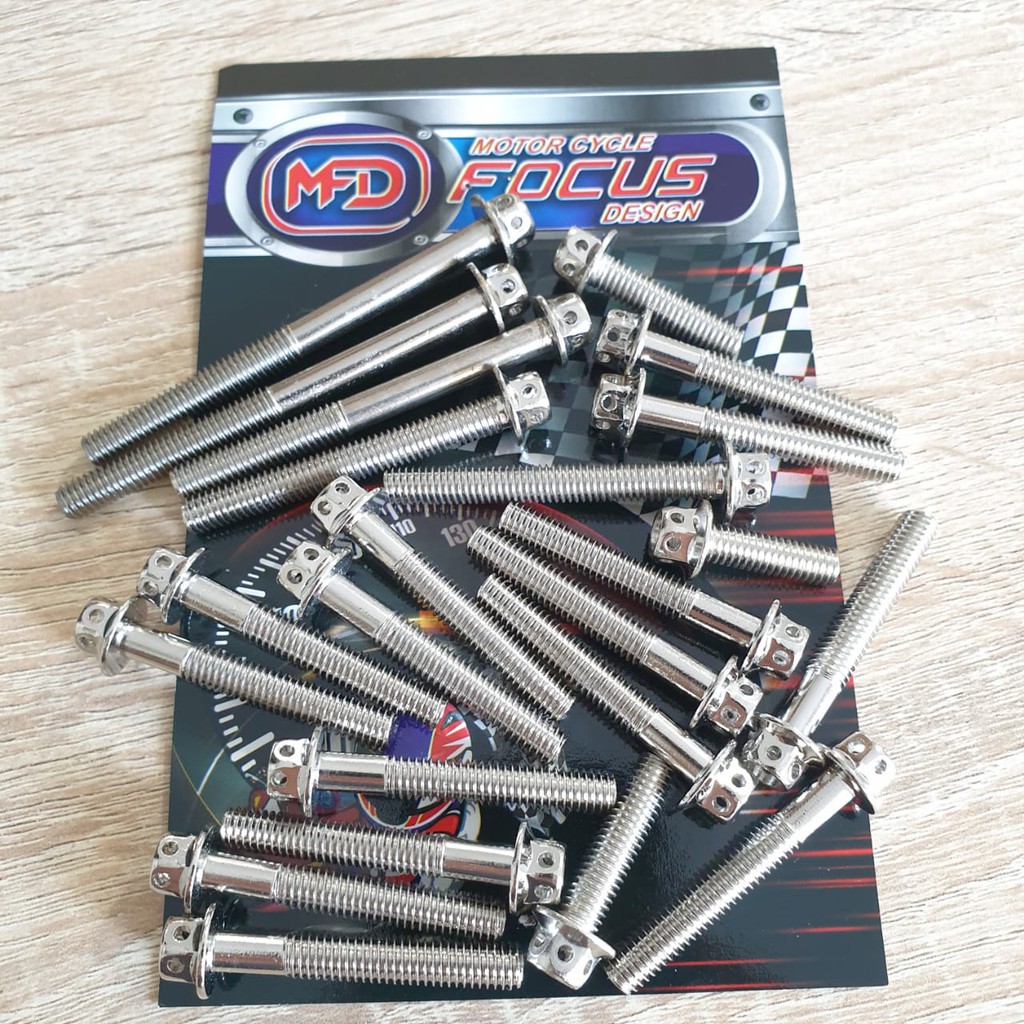 Jual BAUT PROBOLT BLOK TIGER CHROME BAUT BLOK MESIN HONDA TIGER CROME ...