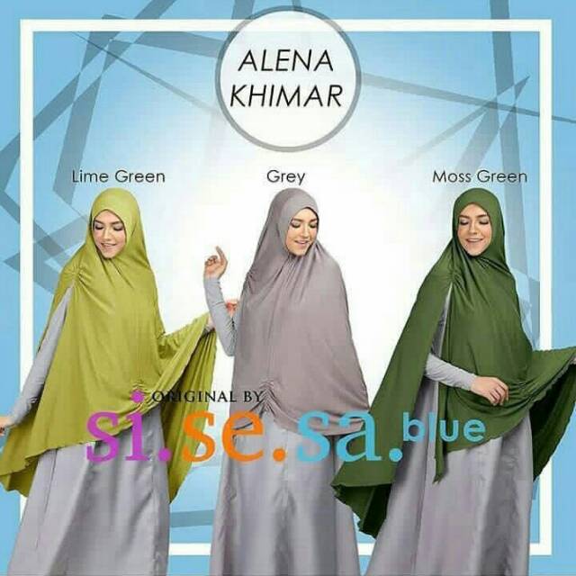 Jual Alena khimar grey new brand sisesa | Shopee Indonesia