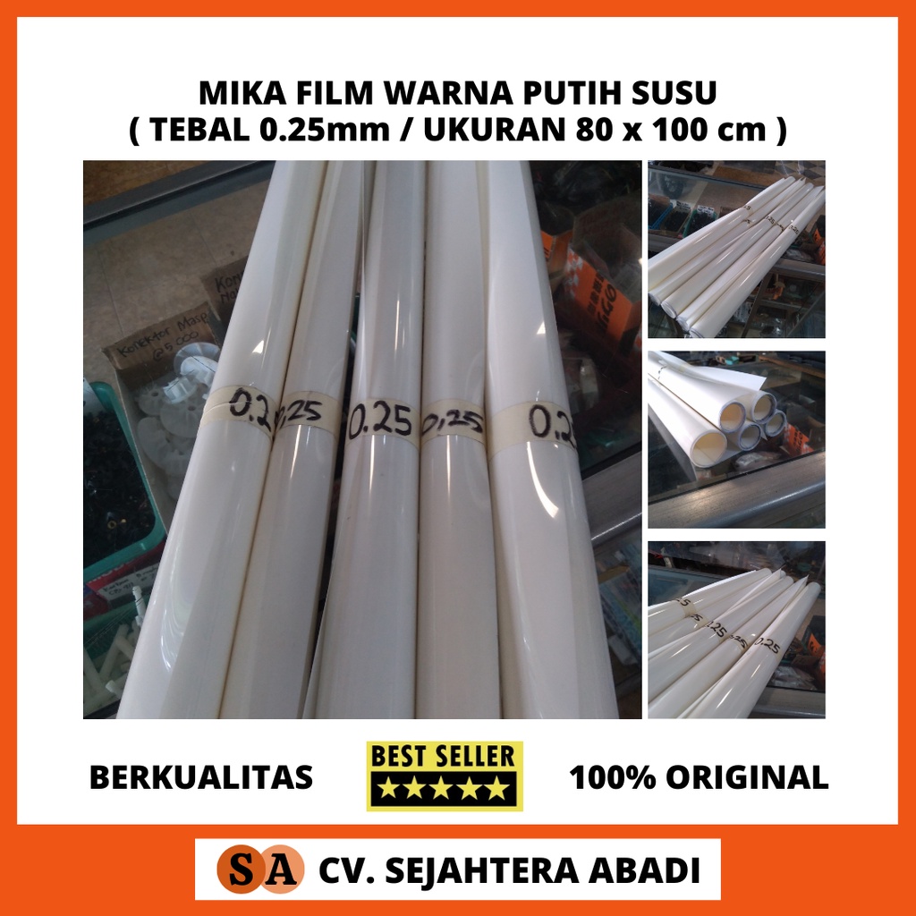 Jual TERMURAH MIKA FILM PUTIH SUSU Tebal 0,25 0.25 mm 0,25mm 0.25mm ...