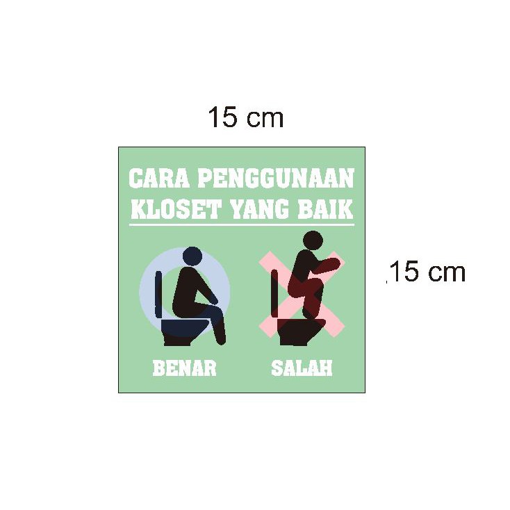 Jual Stiker Peringatan Cara Penggunaan Closet Duduk Anti Air Safety ...