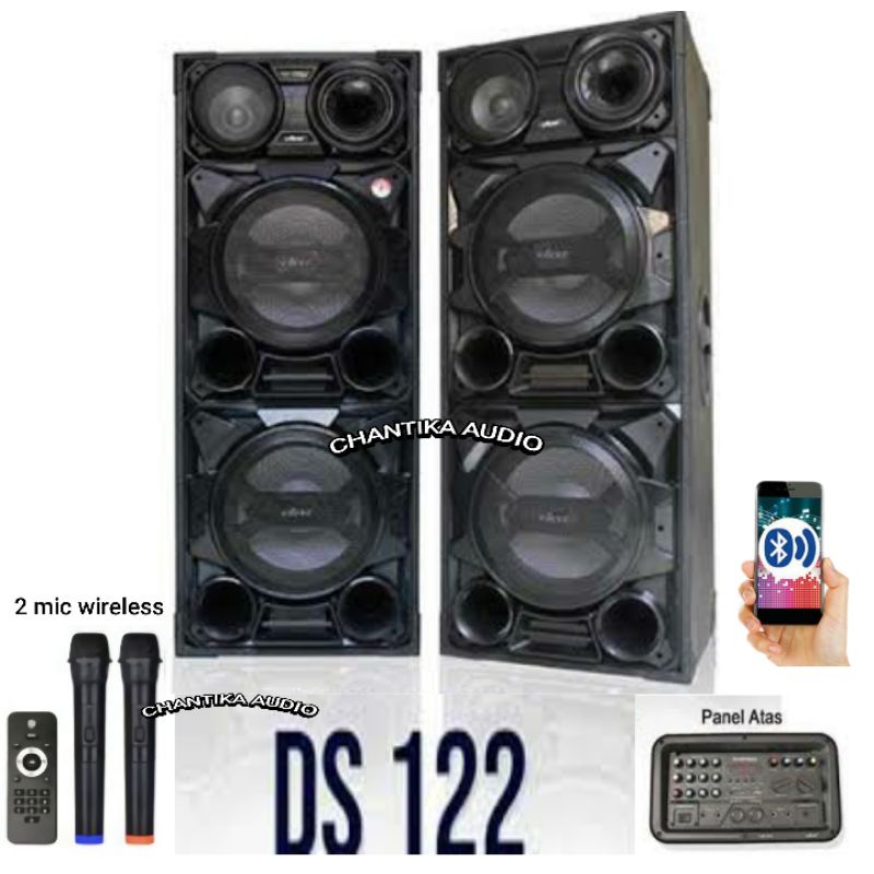 Jual DAT DS 122 DW SUBWOOFER DOUBLE SPEAKER HARGA SEPASANG speaker ...