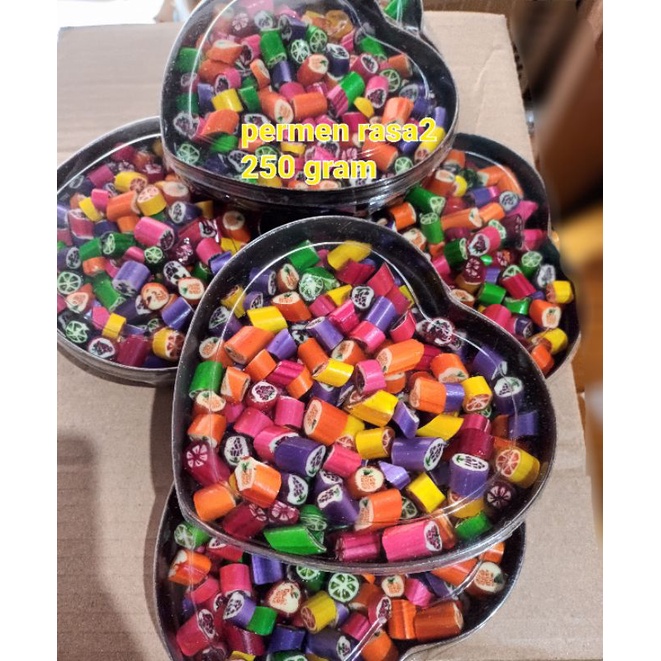 Jual permen rasa/sticky candy 250gram toples love | Shopee Indonesia