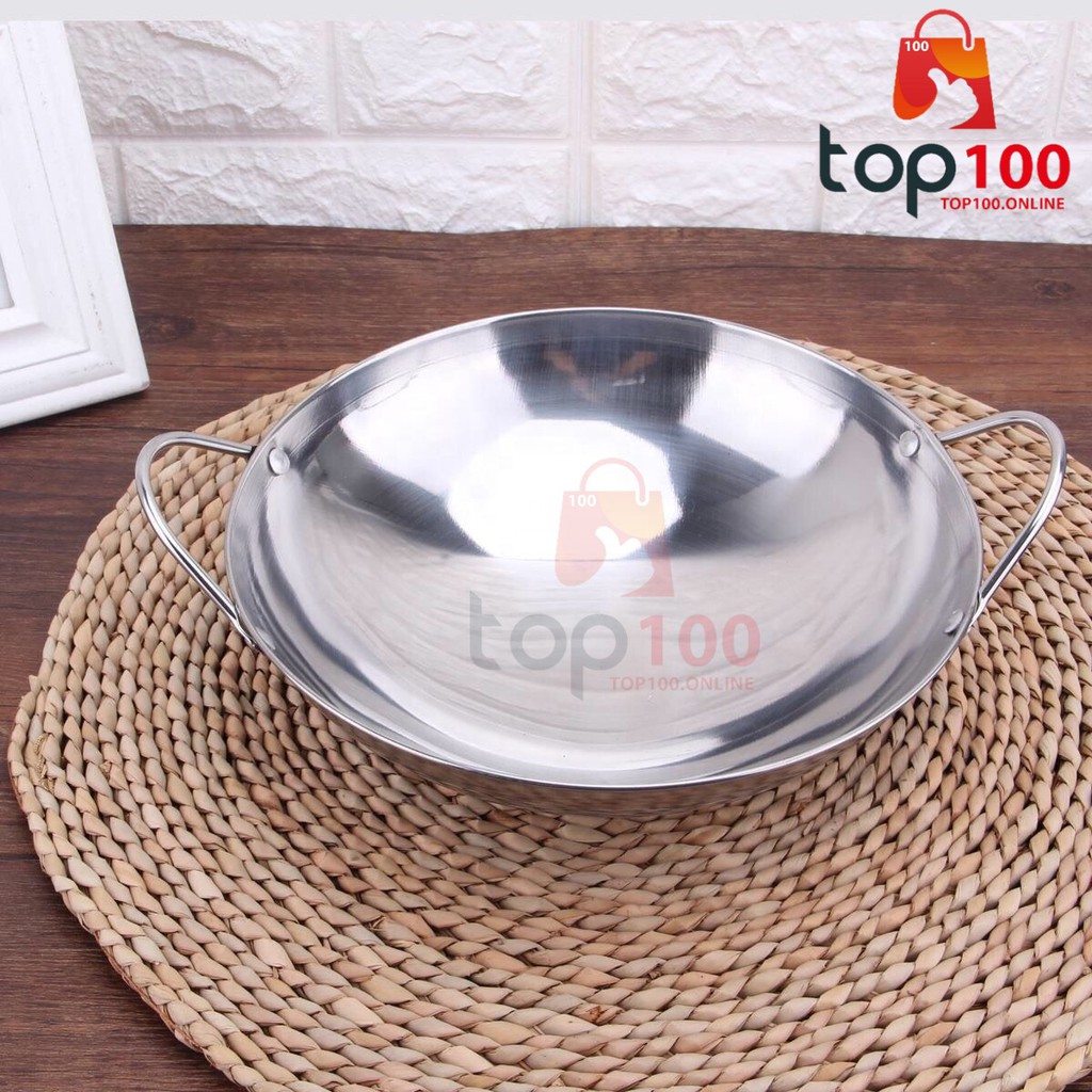 Jual Top100 - Wajan Mini Stainless Steel Kuali Penggorengan 8in/22cm ...
