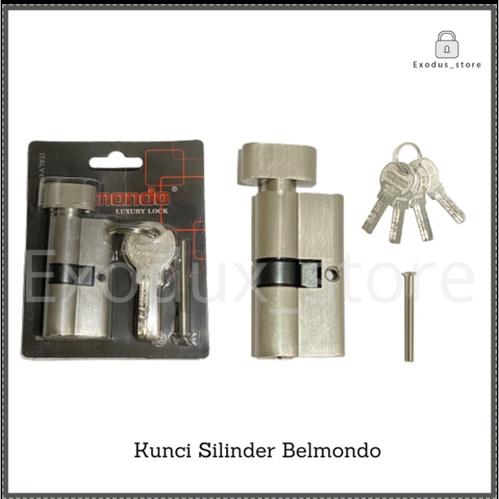 Jual Silinder kunci pintu rumah besar BELMONDO / cylinder kunci - 4 pcs anak kunci / silinder ...
