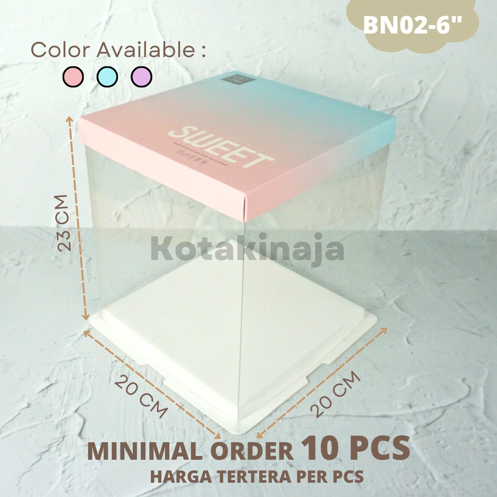 Jual Box Cake / Box Tart / Box Bening Tart / Box Bening Cake I BN02 6 ...