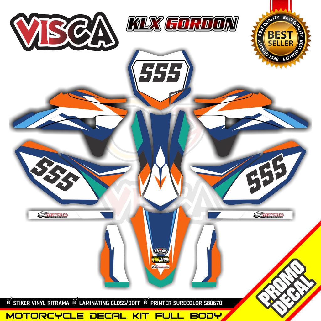 Jual Decal Klx Decal Gordon Dekal Klx Gordon 150 Decal Klx Gordon ...