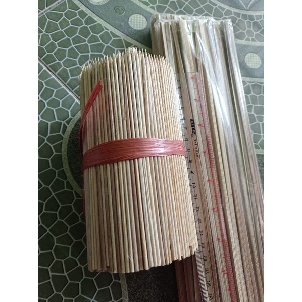 Jual tusuk sate pentol / cilok / aci bulat dan runcing 15cm murah isi ...