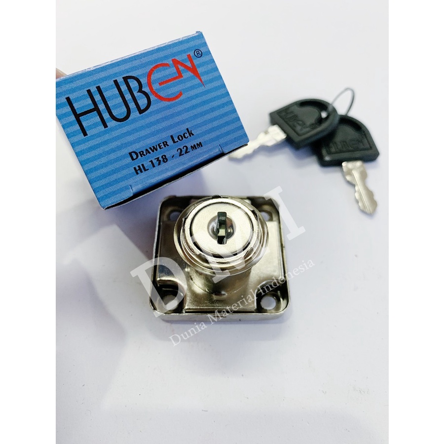 Jual Kunci Laci Huben 138-22mm | Kunci Lemari | Drawer Lock Set | Shopee Indonesia