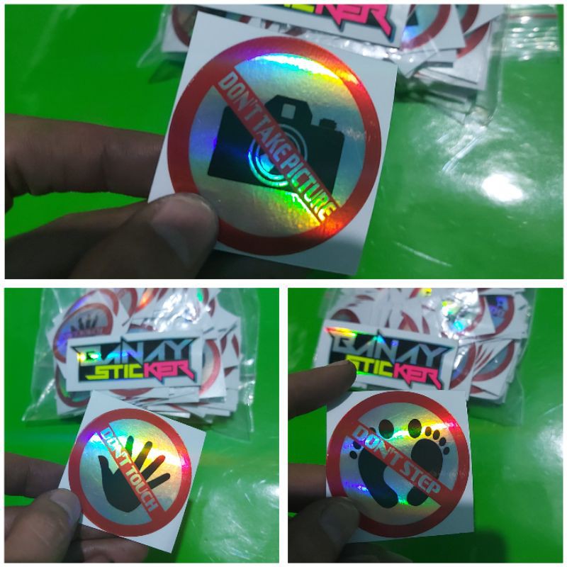 Jual STICKER DILARANG DONT TOUCH,DONT CAMERA,DONT STEP PRINCUTT ...