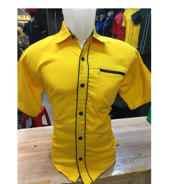 Jual KEMEJA SERAGAM PROMOSI POLOS KODE : KEMEJA POLOS EP 02 KUNING LIST ...