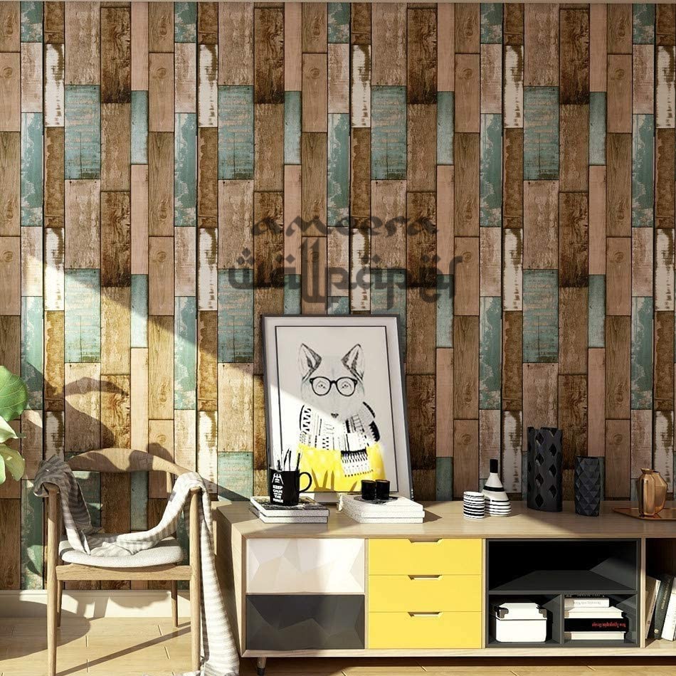 Jual Wallpaper Dinding Kayu Vintage 9m S D 10m X45cm Shopee Indonesia