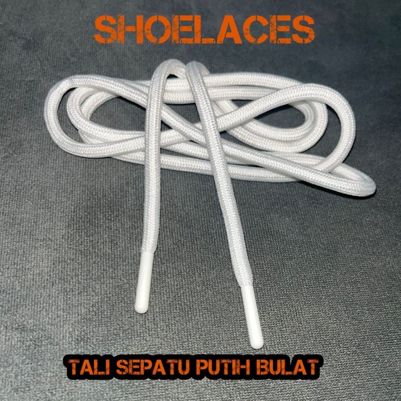 Jual Tali sepatu Keren, warna full Putih kombinasi ujung besi | Shopee ...