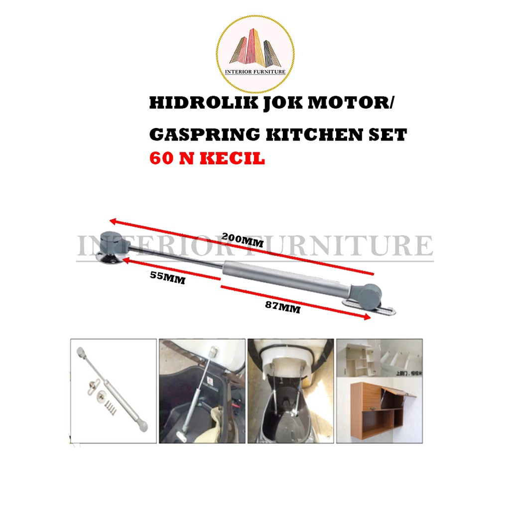 Jual Gaspring Hidrolik jok motor hidrolik kitchen set gas spring motor ...
