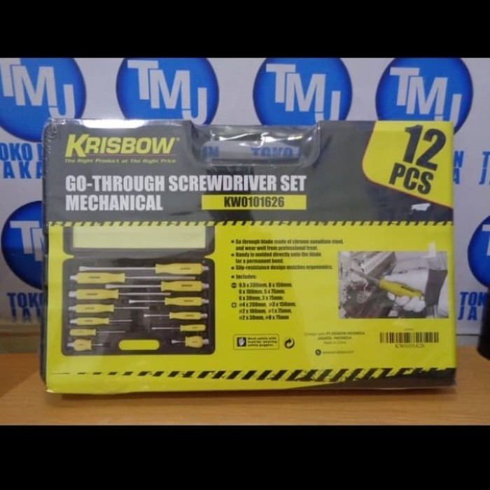 Jual Krisbow Screwdriver Obeng Set Box 12 Pcs krisbow | Shopee Indonesia