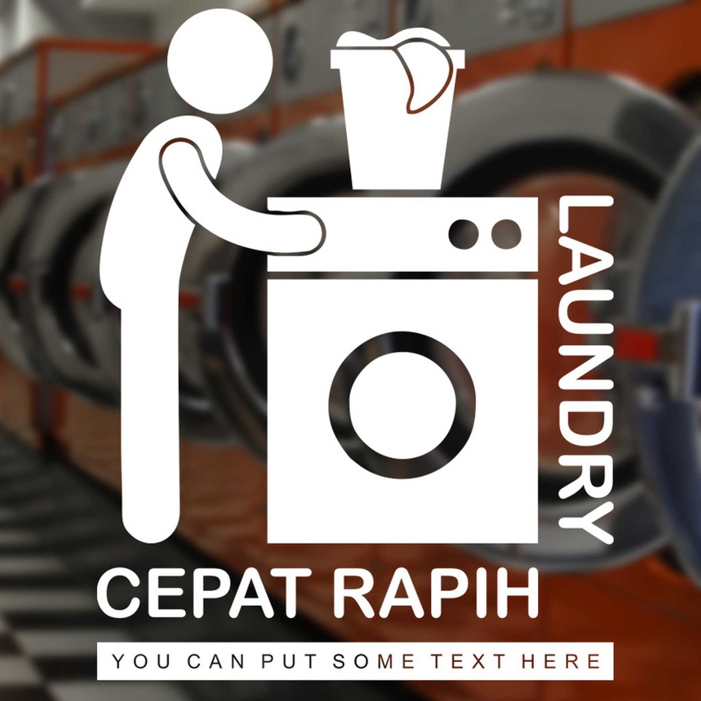 Jual Stiker Laundry Room Dinding Kaca Ruang Cuci Baju Custom Tulisan ...